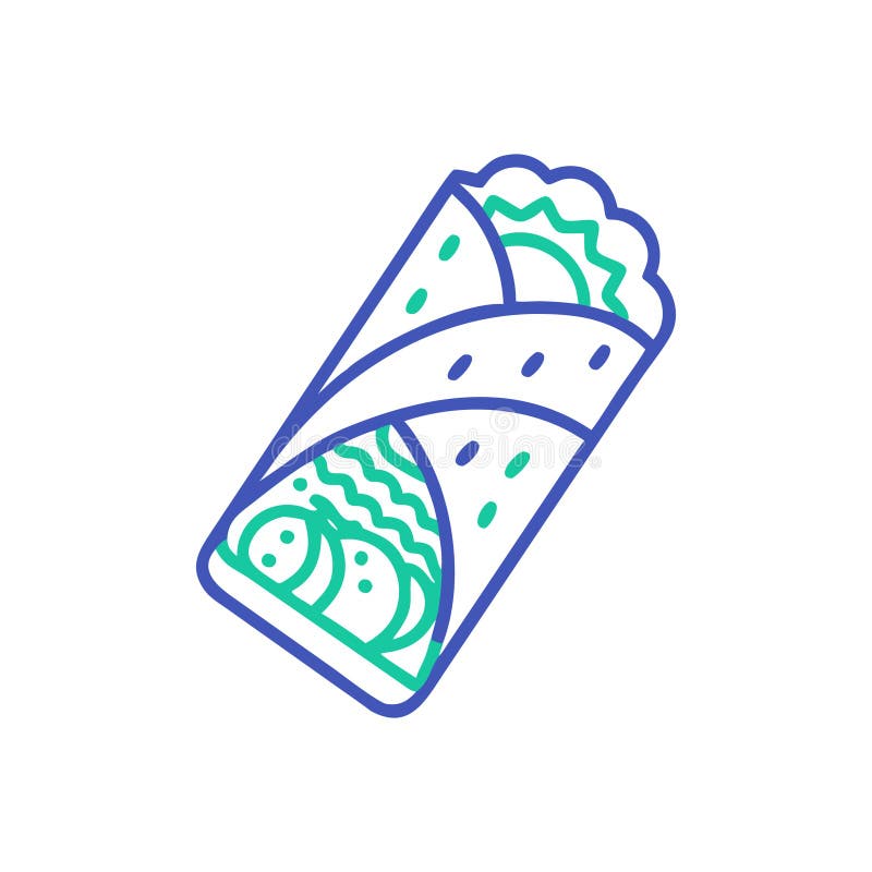 Savory Greek Gyro Wrap for Meals Stock Vector - Illustration of fish ...