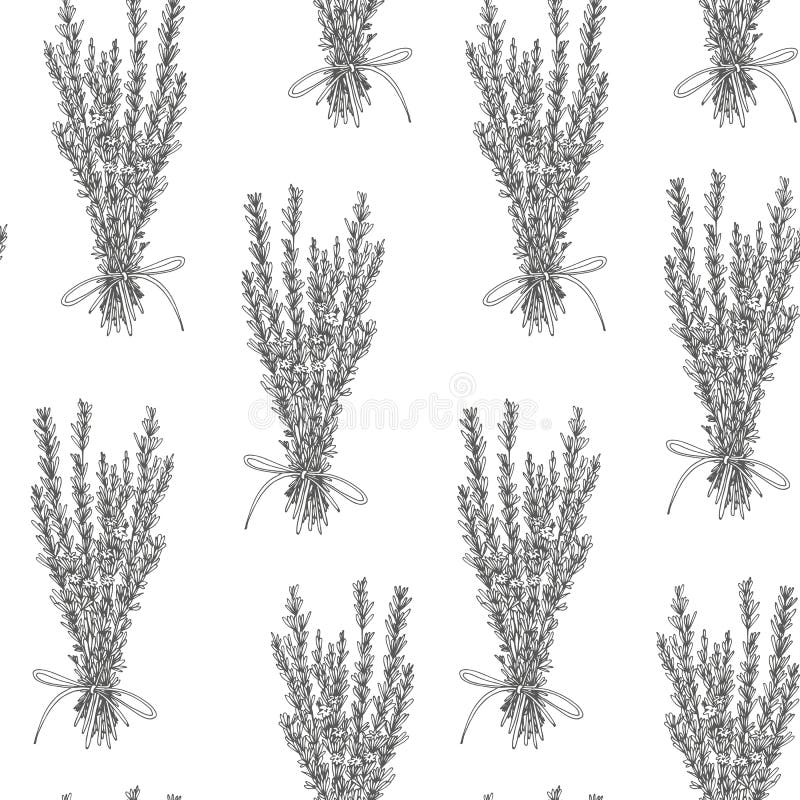 Savory Hand Drawn Seamless Background Stock Vector - Illustration of ...