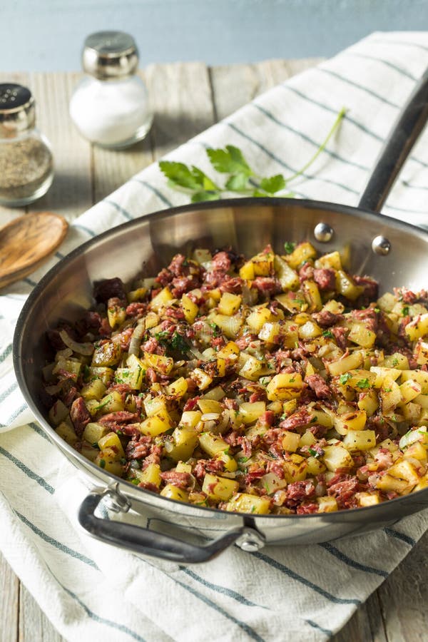 Savory Homemade Corned Beef Hash Stock Image - Image of diced, fresh ...