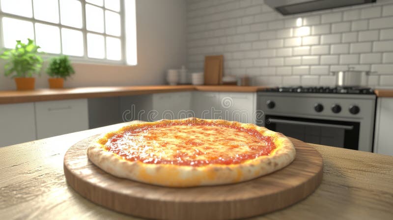 Savory Homemade Pizza Made Cozy Rustic Kitchen Stock Photos - Free ...