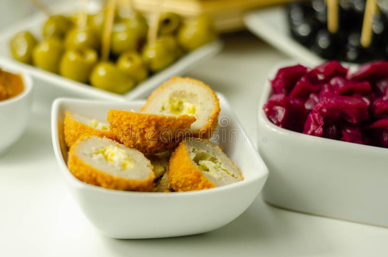 Savory Mini Scotch Eggs in White Ceramic Bowl, Traditional English ...