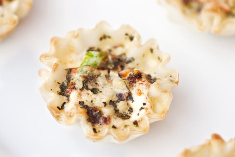 Savory Mini Tarts stock photo. Image of platter, macro - 12712574
