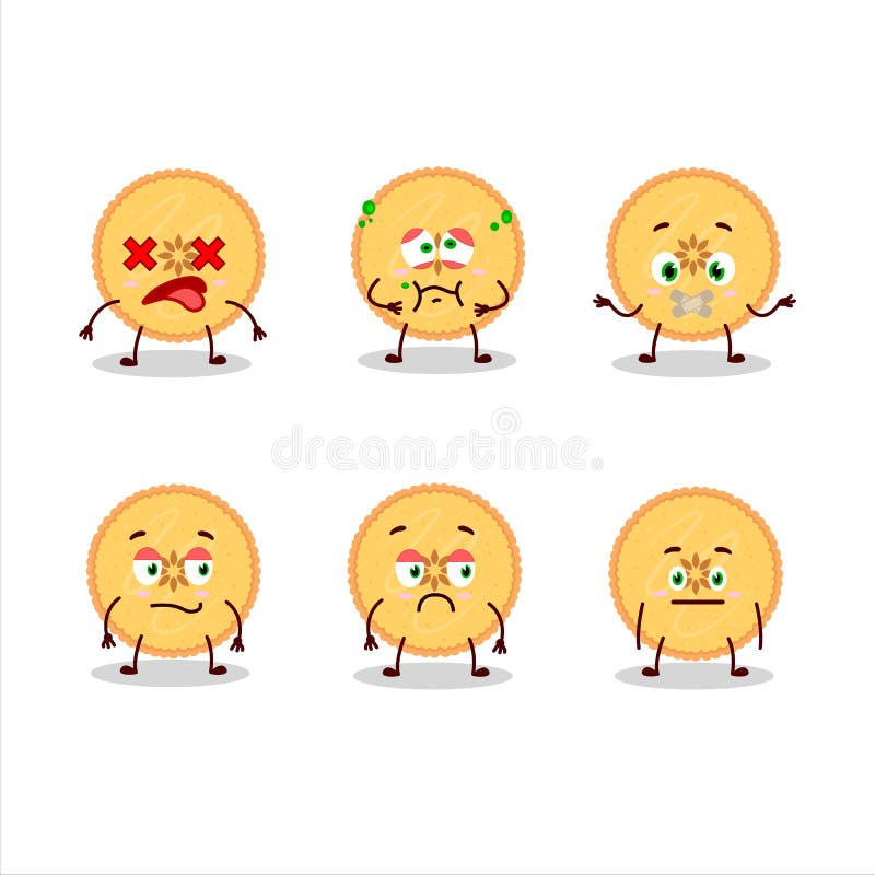 Savory Pie Cartoon Character with Sad Expression Stock Vector ...
