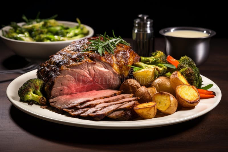 Savory Roast Beef Delicious. Generate Ai Stock Illustration ...