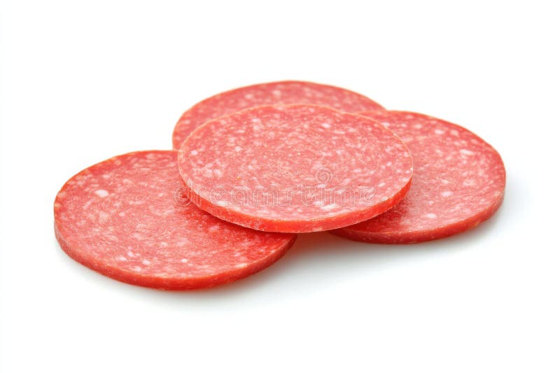 Savory Salami Slices Arranged Artfully for Culinary Presentations on a ...