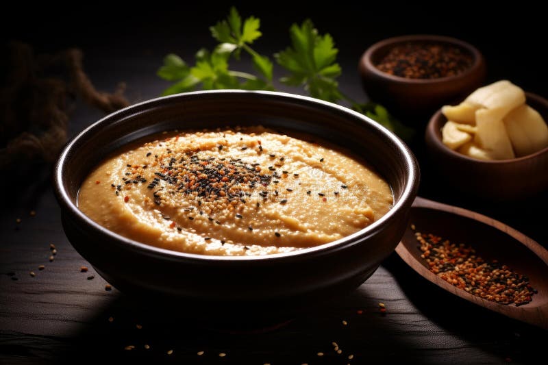 Savory Sesame Paste. Generate Ai Stock Image - Image of humus, cooking ...