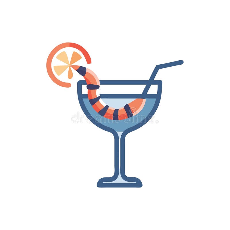 Savory Shrimp Cocktail stock vector. Illustration of appetizer - 356295608