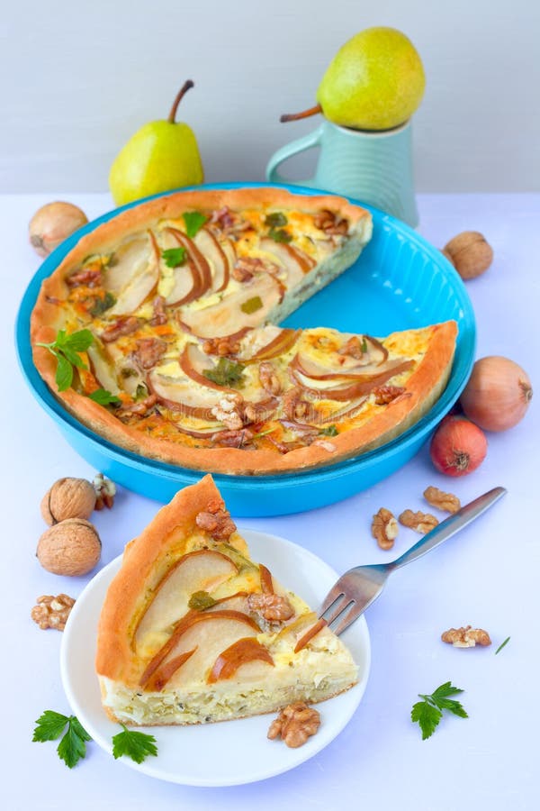 Onion cake stock photo. Image of pear, space, onion - 163712780