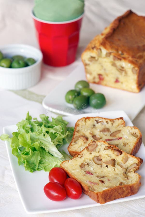 Savoury cake lunch stock photo. Image of appetising, natural - 38397086