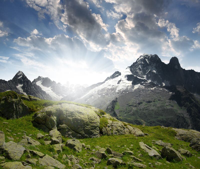 Savoy Alps stock image. Image of mountain, shine, summit - 20199691
