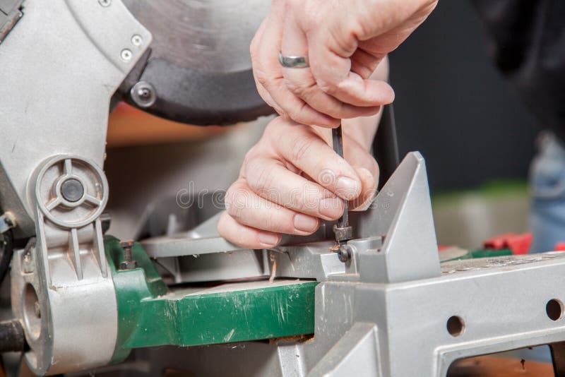 Saw adjusting stock image. Image of prepare, bench, implement - 36040799