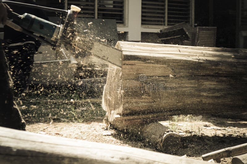 Saw Blade for Cutting Timber Stock Image - Image of action, equipment ...