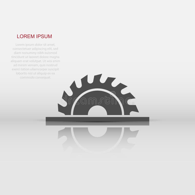 Saw Blade Icon in Flat Style. Circular Machine Vector Illustration on ...