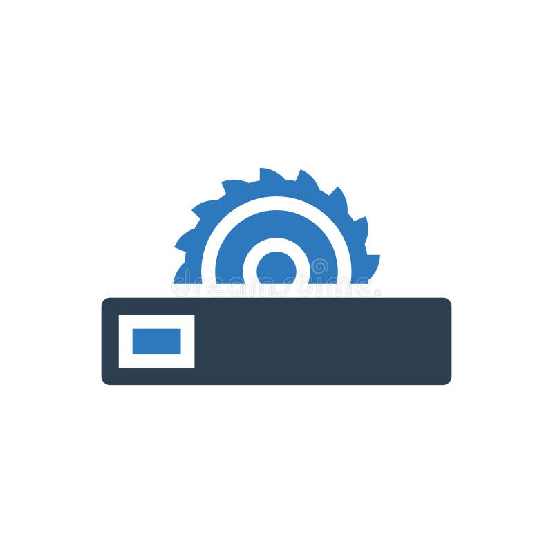 Saw cutting machine icon stock vector. Illustration of circular - 389805396