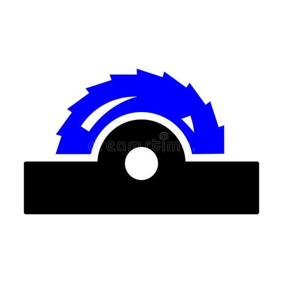 Saw Cutting Machine Icon stock illustration. Illustration of blade ...