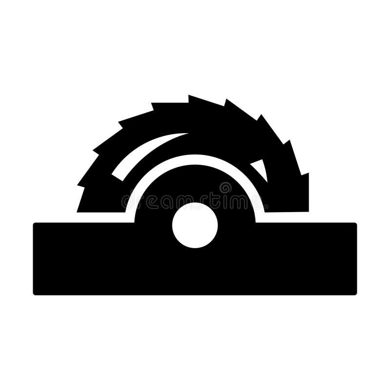 Saw Cutting Machine Icon stock illustration. Illustration of carpentry ...