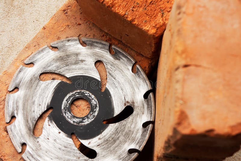 Saw-disc for Cutting Bricks Stock Photo - Image of rotate, steel: 26867638