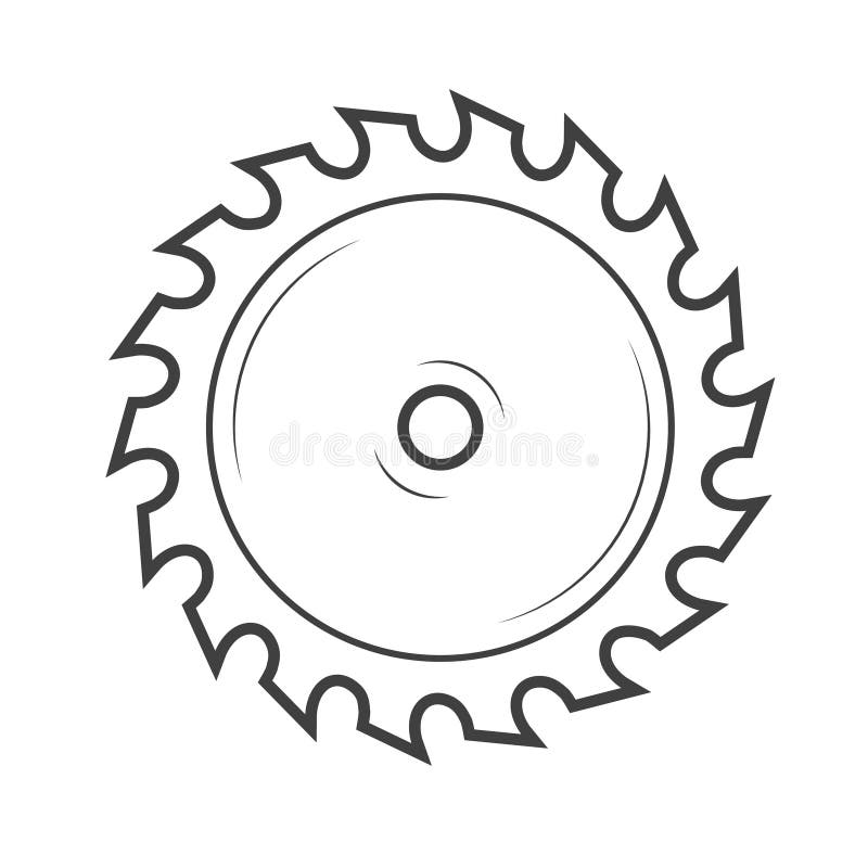 Round Sawblade Silhouette Stock Illustrations – 127 Round Sawblade ...
