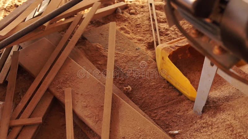 Saw Dust on Floor, Scene in Old Wood Work Shop with Classic Machine ...
