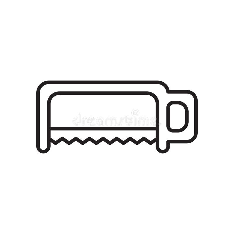 Saw Icon Vector Isolated on White Background, Saw Sign , Sign and ...