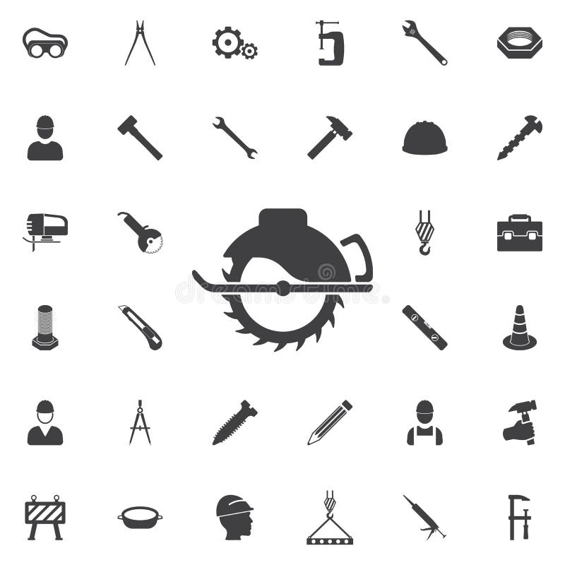 Saw icon vector stock illustration. Illustration of circle - 108918412