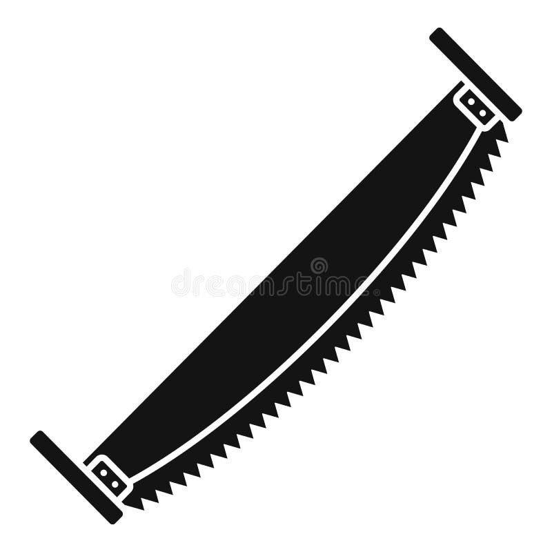 Saw Two Hand Icon, Simple Style Stock Vector - Illustration of clipping ...