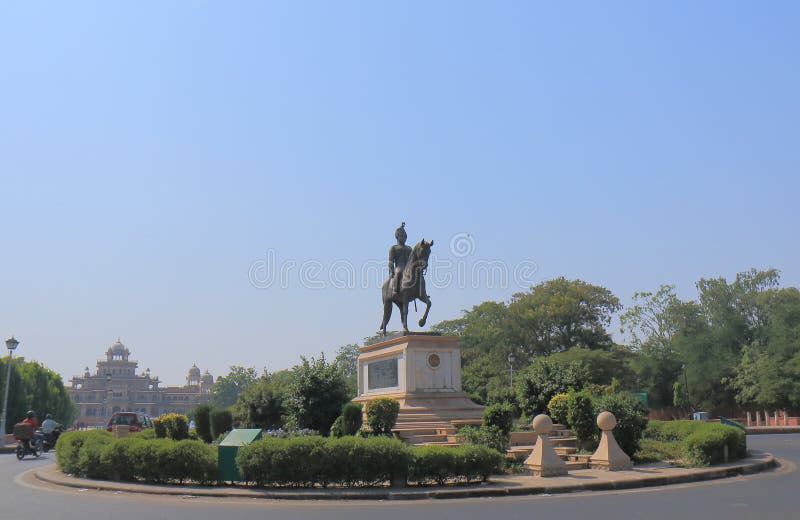 Sawai Mansingh Statue Jaipur India Editorial Photography - Image of ...
