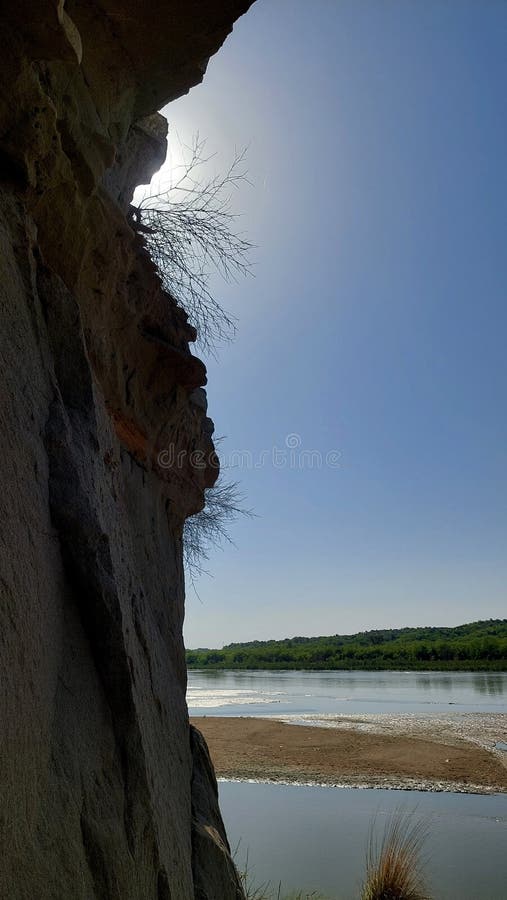Sawan River View with Tall Rock Edge Stock Photo - Image of sunlight ...