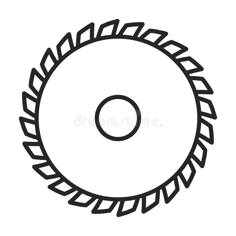 Sawblade Vector Icon.Cartoon Vector Icon Isolated on White Background ...