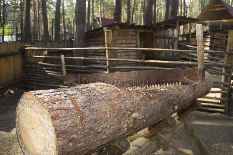 Hand saw for two stock photo. Image of handed, blade - 123763476