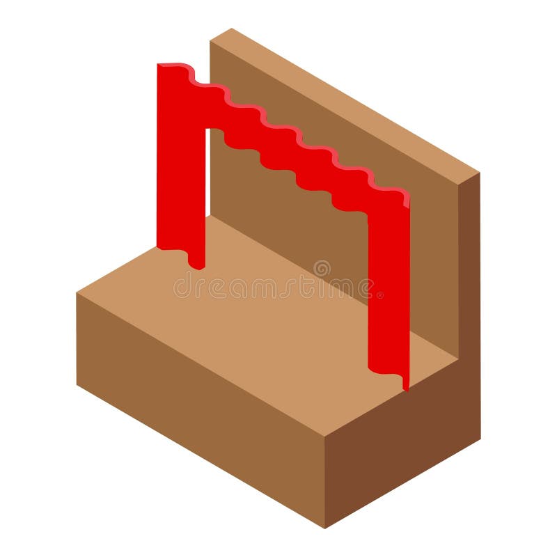 Sawing Machine Cutting Wood Plank Isometric View Stock Image - Image of ...