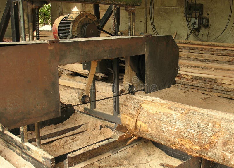 Sawing Machine for Wood Processing Stock Photo - Image of technology ...