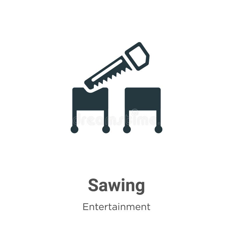 Sawing Vector Icon on White Background. Flat Vector Sawing Icon Symbol ...