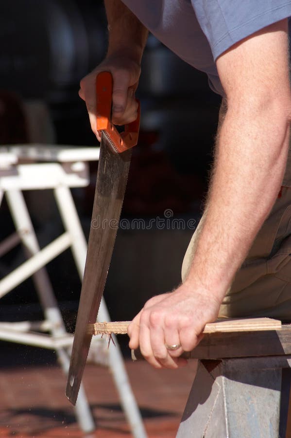 Sawing Wood stock image. Image of plywood, sawing, workman - 2252295