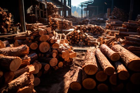 Sawmill,log stacks pattern stock photo. Image of sawmill - 297652398