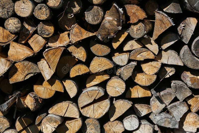 Log Trunks Pile, the Logging Timber Forest Wood Industry. Sawn Trees ...