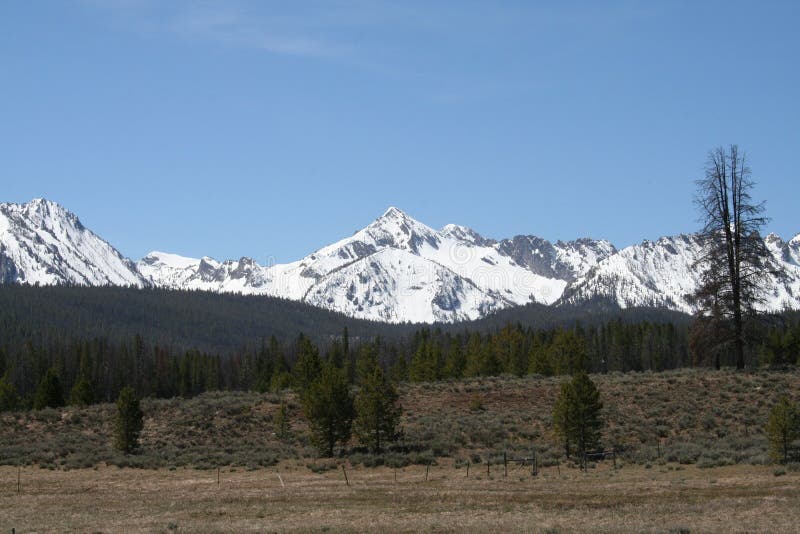 Sawtooth Mountain Range In Idaho Stock Image - Image of nature, rugged ...