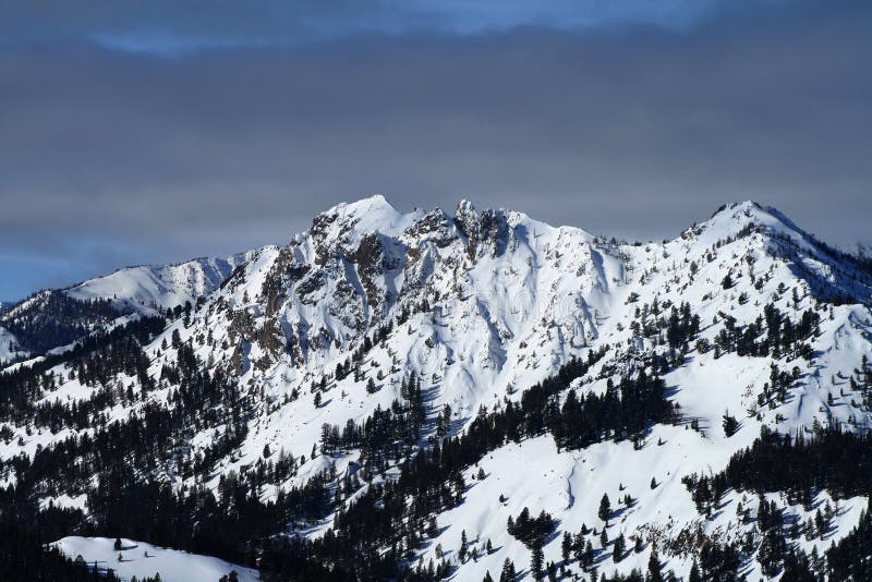 Sawtooth Peaks stock image. Image of nature, pristine - 4395185