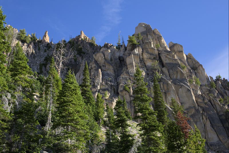 Sawtooth Ridge Line stock image. Image of mountains, idaho - 74070519