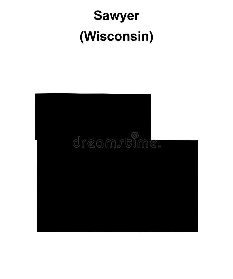 Sawyer outline map stock vector. Illustration of detailed - 361876712