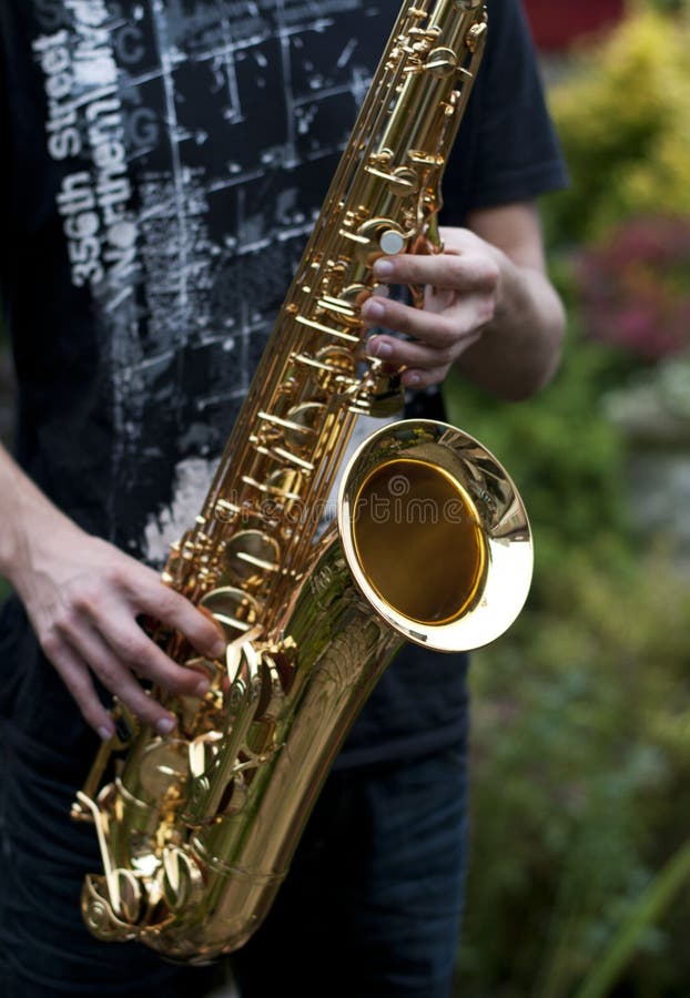 Saxophone stock image. Image of player, jazz, musician - 4284297