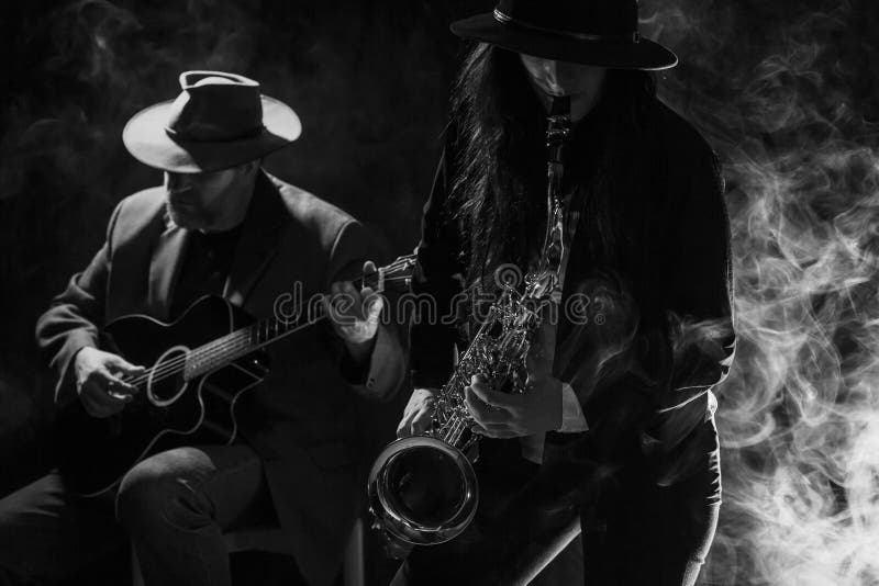 Sax and Guitar stock photo. Image of beautiful, blue - 54953976