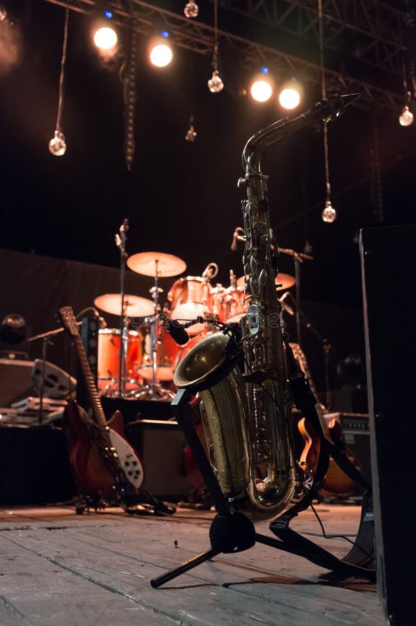 Sax & Musical Band Instruments Stock Photo - Image of entertainment ...