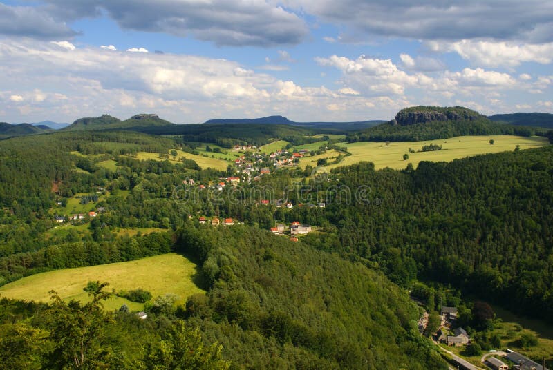Saxony hills landscape stock photo. Image of hollow, sunshine - 2640224