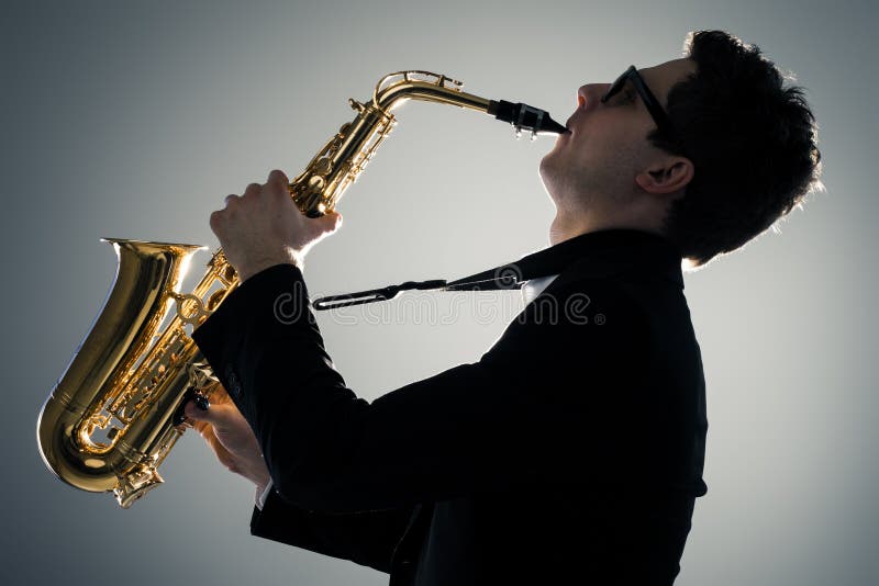Sax stock photo. Image of shadow, musician, playing, passion - 6580674
