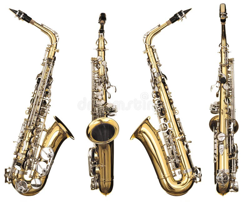 Saxophone stock photo. Image of white, tone, jazz, musical - 24174678