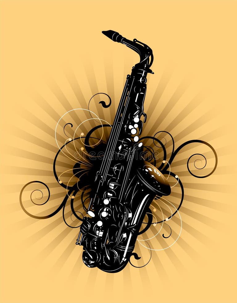 Saxophone Painting Stock Illustrations – 1,157 Saxophone Painting Stock ...