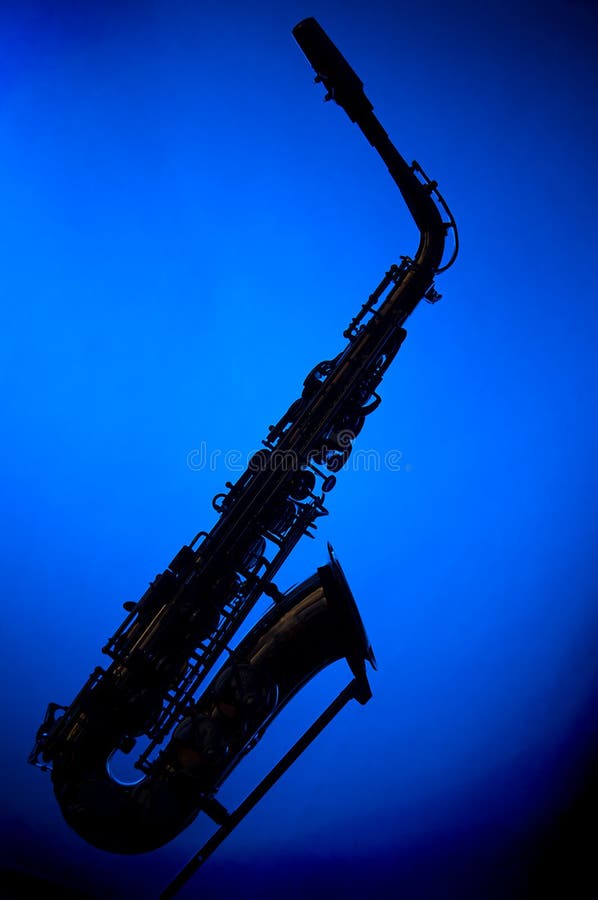 Blue Saxophone Wallpaper