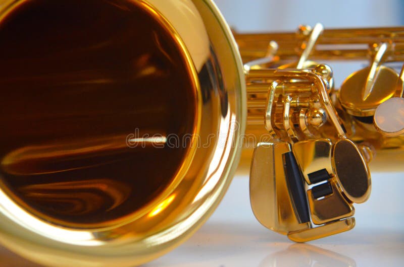 Saxophone detail stock image. Image of wind, music, shiny - 37118005