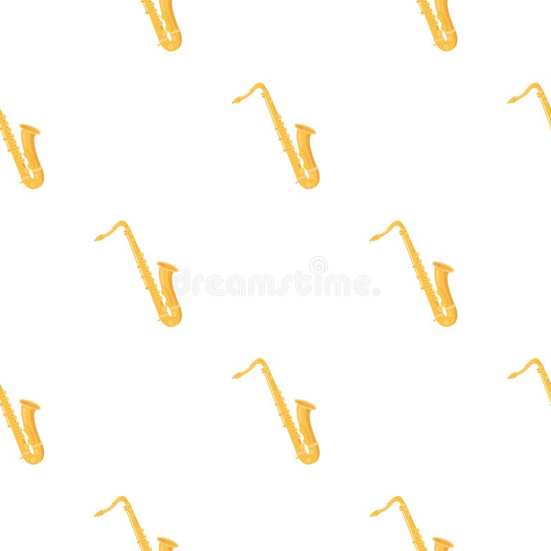 Saxophone Icon in Cartoon Style Isolated on White Background. Musical ...